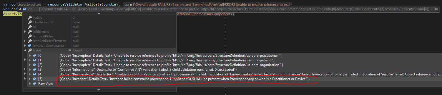 Object reference not set to an instance of an object when using resolve() function with US Core ...