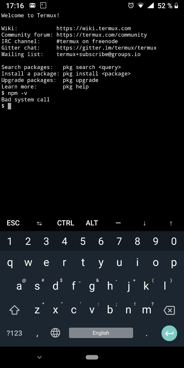 screen throws "Bad system call" on Android Pie · Issue #3156 · termux/termux-packages · GitHub