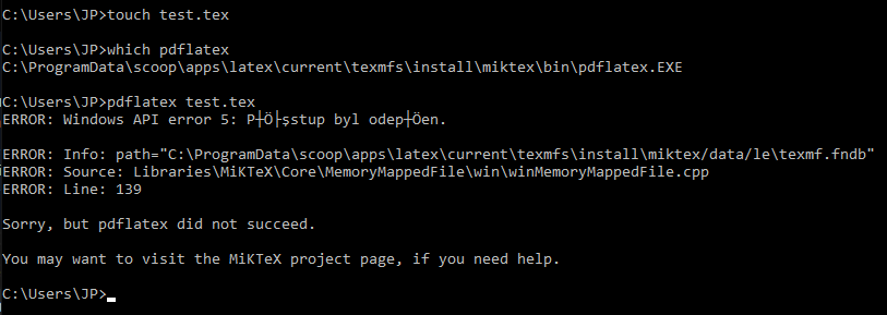 latex installed globally has permission issues · Issue #2791 ...