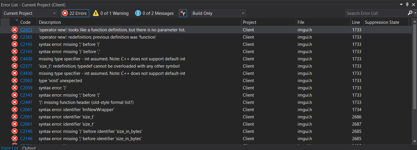 Cannot Compile · Ocornut Imgui · Discussion 5585 · Github 