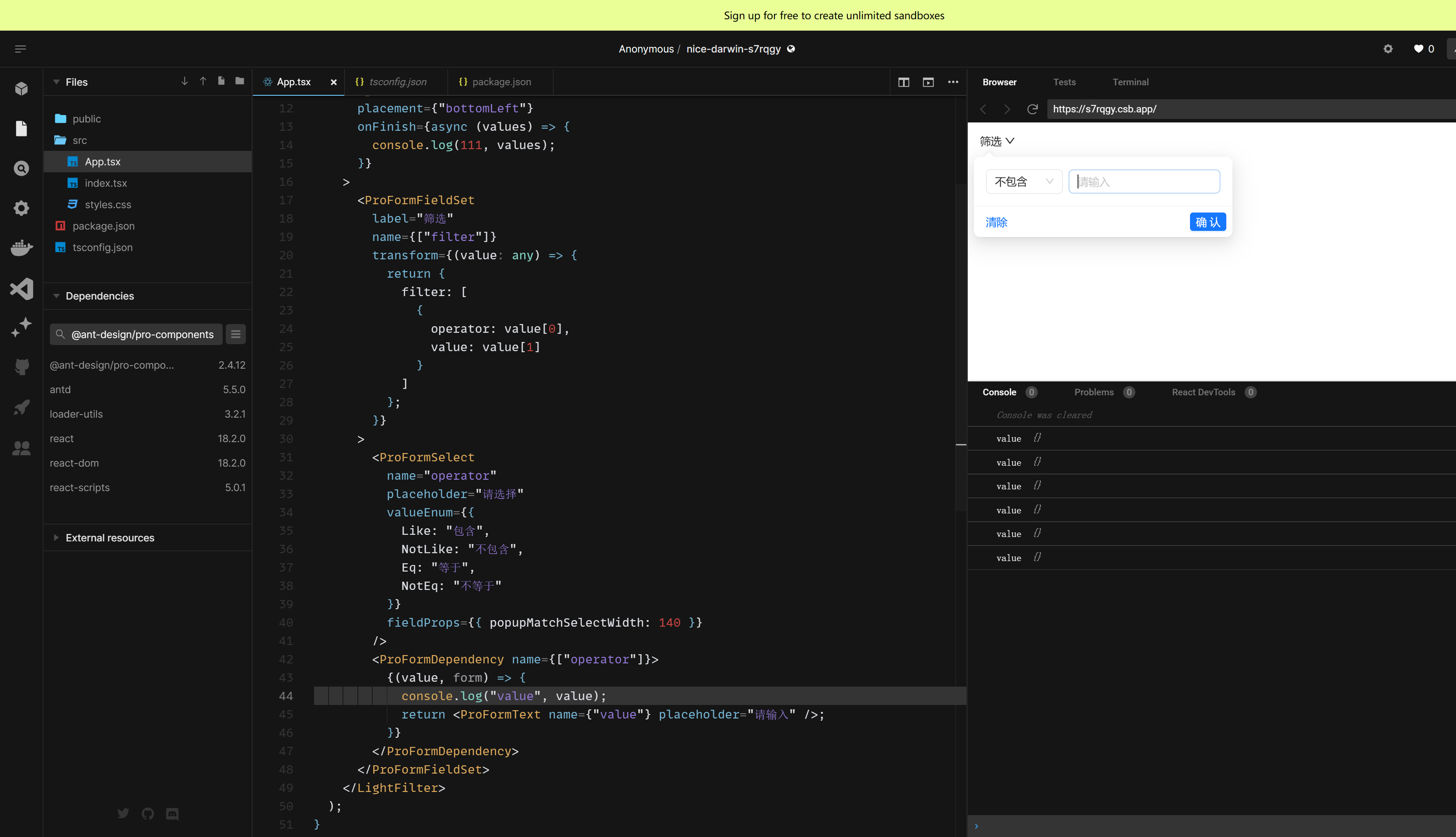 🐛[BUG]ProFormFieldSet不能配合ProFormDependency使用，导致ProFormDependency拿不到依赖的值 · Issue #7275 · ant ...