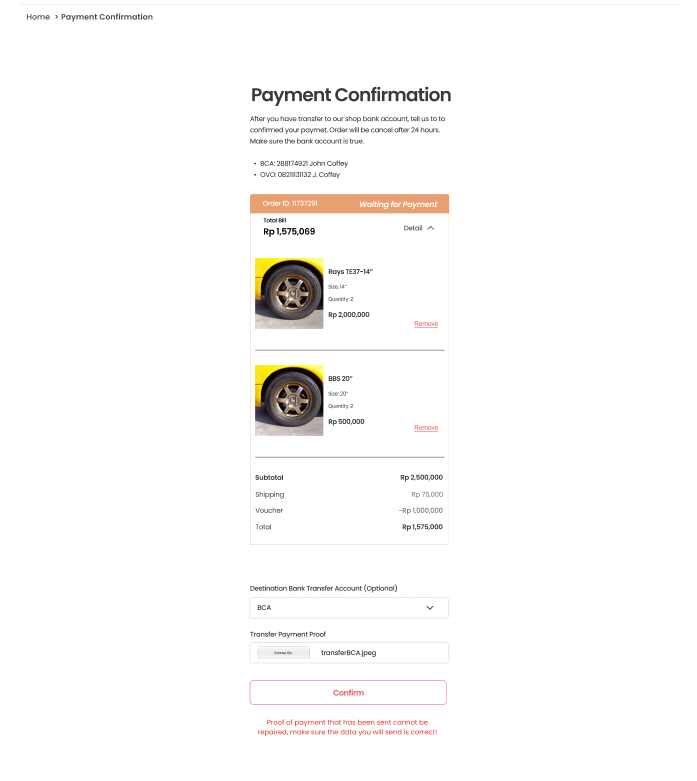 UI/UAT REVIEW - Payment Confirmation · Issue #67 · astrajingga/template ...