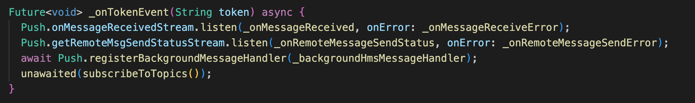 Backgroundmessagehandler Not Registered And Crash My App When I Receive Notification In