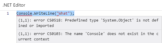 System.Object not defined or Imported (also Console is nonexistent · Issue #181 · dotnet/try ...