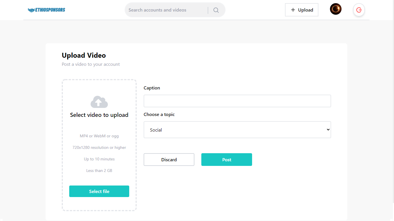GitHub - Cyb3r7ron/EthioSponsors: A web app where you can post innovative videos to get sponsors