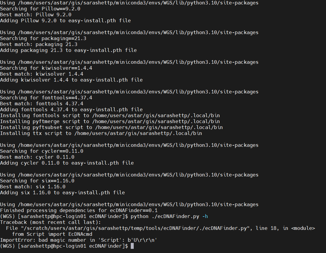 Importerror Bad Magic Number In Script Ecdnacmd · Issue 1 · Fanxylab Ecdnafinder · Github