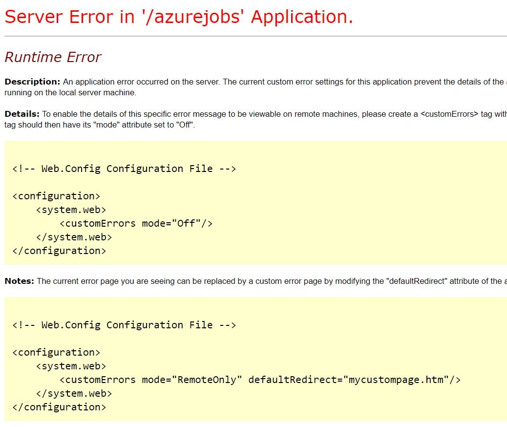 Server Error in '/azurejobs' Application · Issue #2951 · projectkudu ...