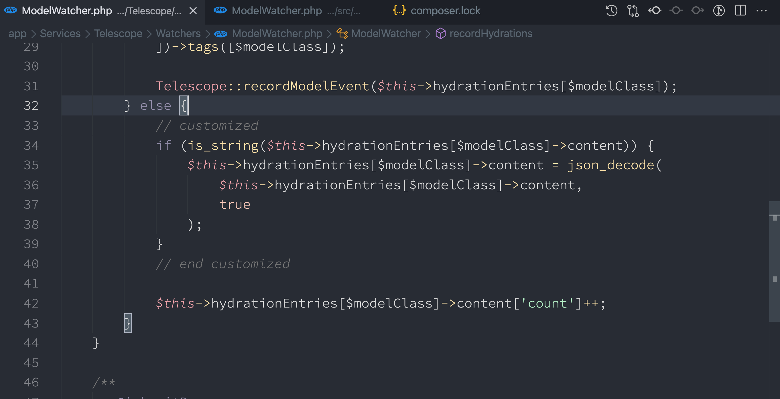 Illegal String Offset Count Under Modelwatcher · Issue 1068 · Laraveltelescope · Github