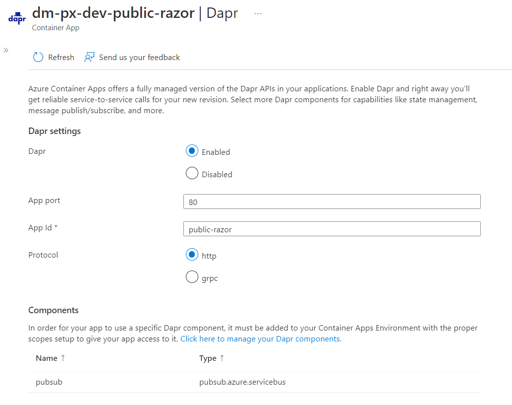 Azure Portal Displays Dapr Component Even Though It Isn T Scoped To The App · Issue 422