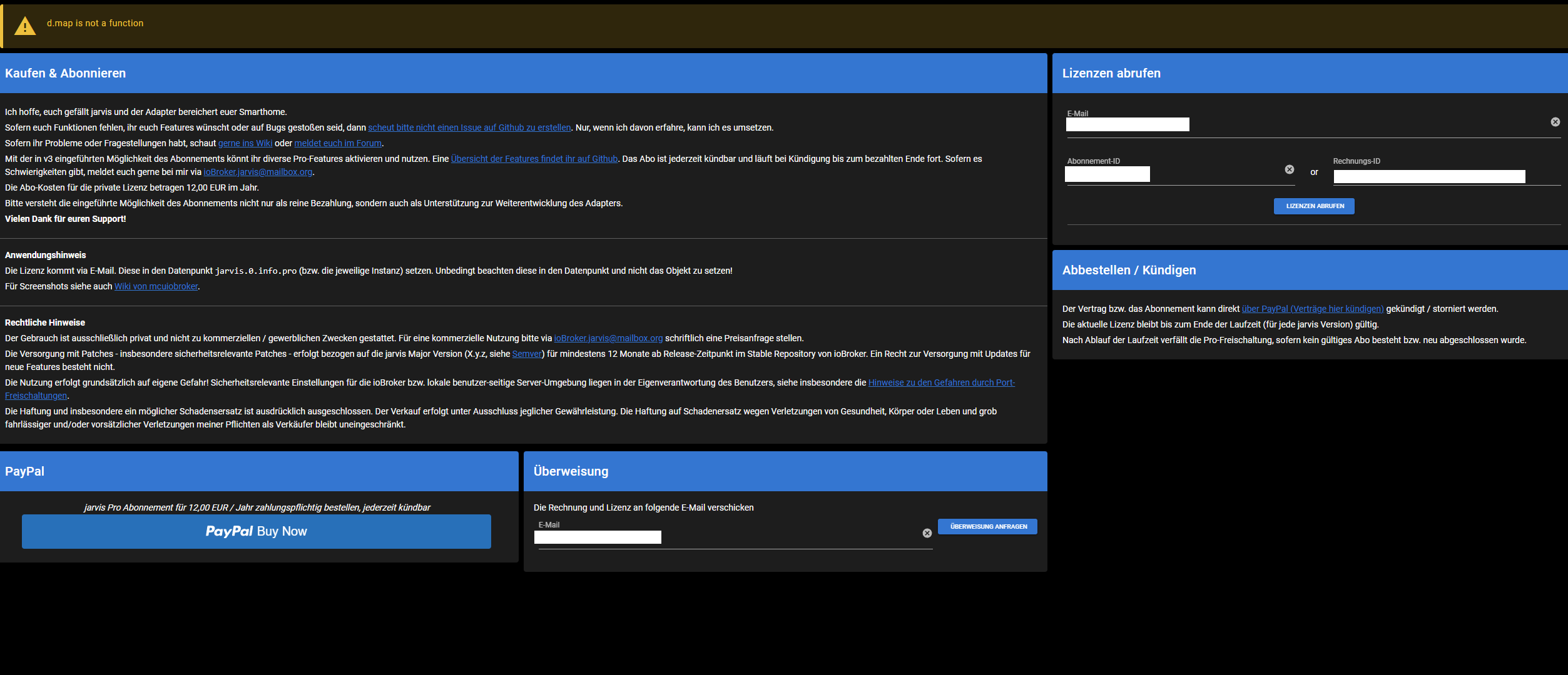 Fehler Dmap Is Not A Function · Issue 2084 · Zefauiobrokerjarvis · Github