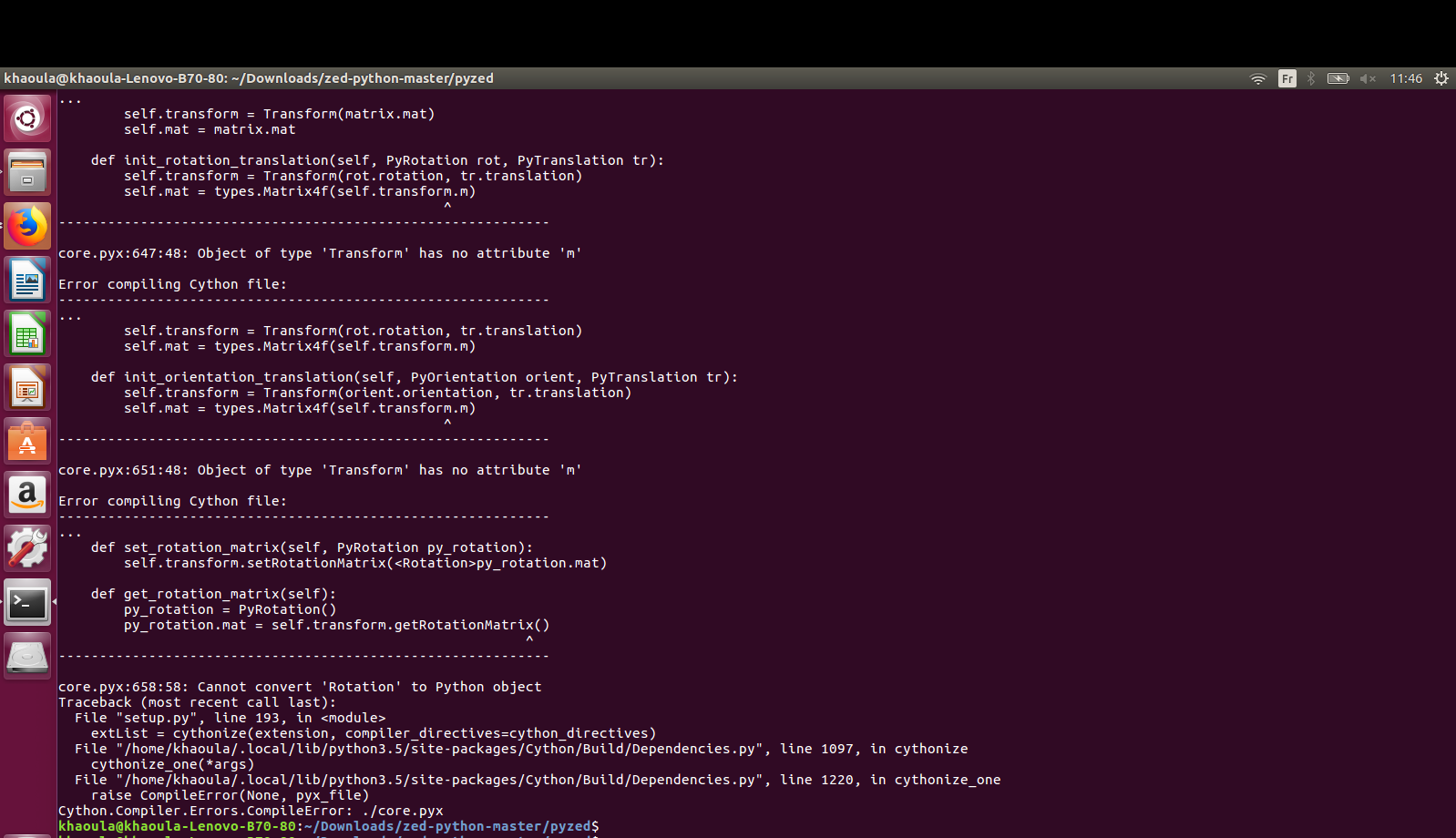 Cannot Convert Rotation To Python Object · Issue 61 · Stereolabszed Python Api · Github