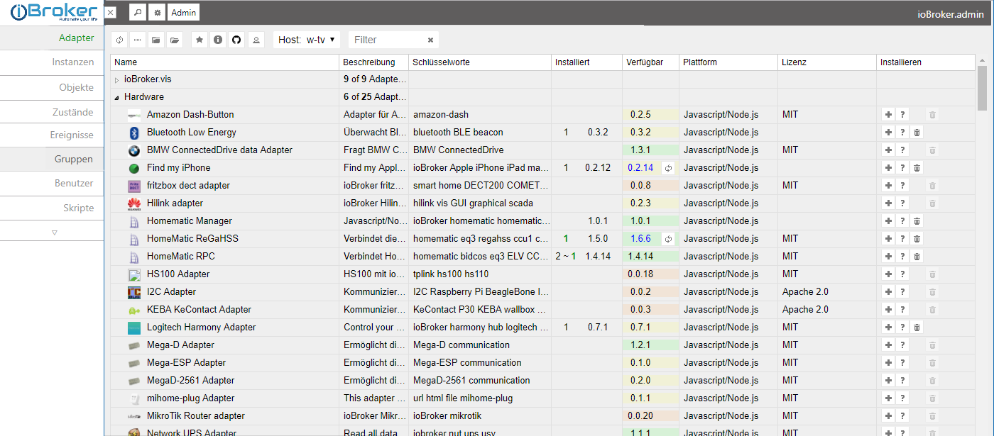 Einheitliche, optimierte Ansichten · Issue #103 · ioBroker/ioBroker.admin · GitHub