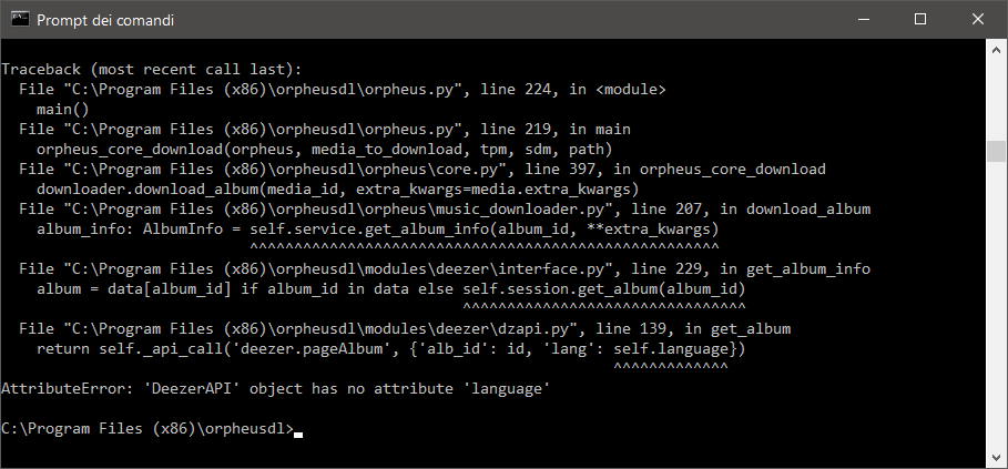 Python Errors · Issue 4 · Uhwotorpheusdl Deezer · Github 9301