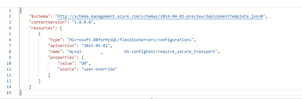 [Microsoft.DBforMySQL/flexibleServers/configurations]: `properties` shouldn't be marked as read ...