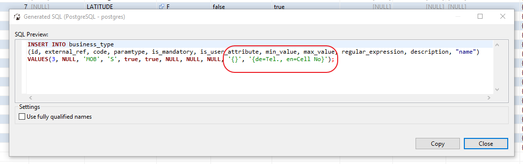 Sql Generation And Export As Sql Use Wrong Notation For Hstore Type Postgresql · Issue 2342