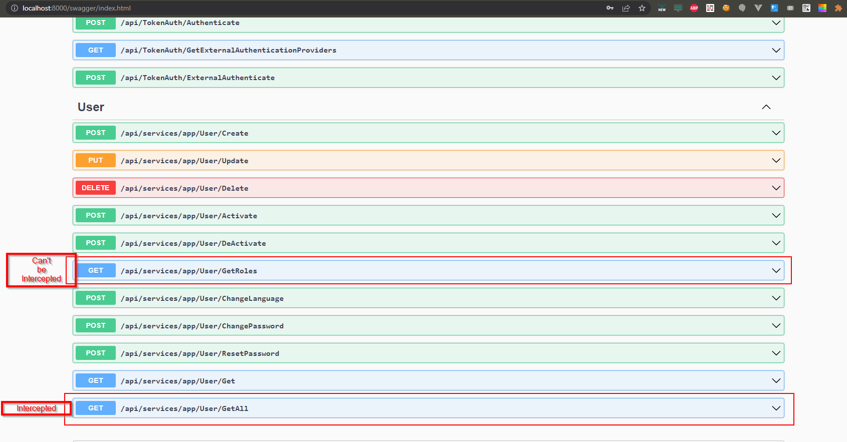 Interceptor for conventional registered components does not work at all · Issue #6550 ...