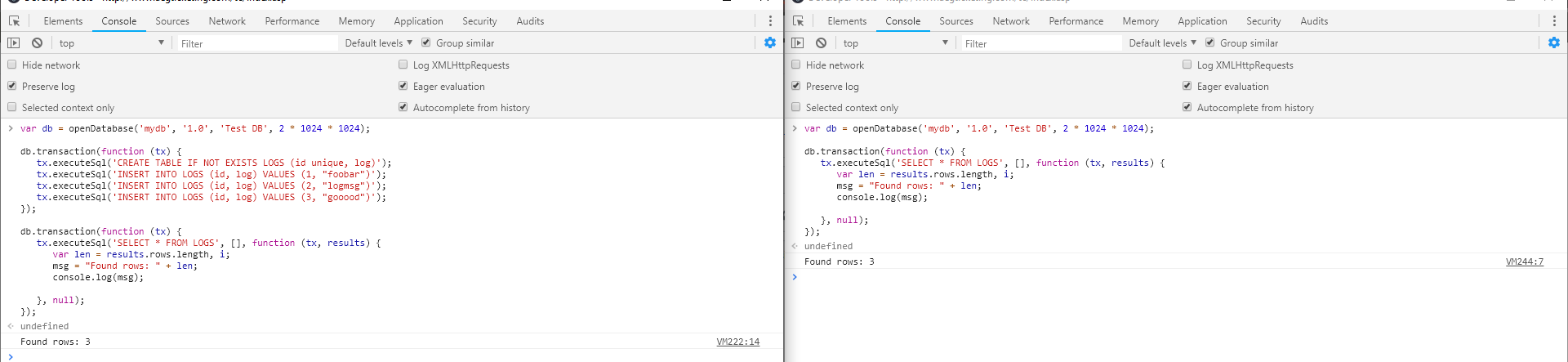 Webviews With Different Session Partition Do Not Own Their Own Websql Db · Issue 17106