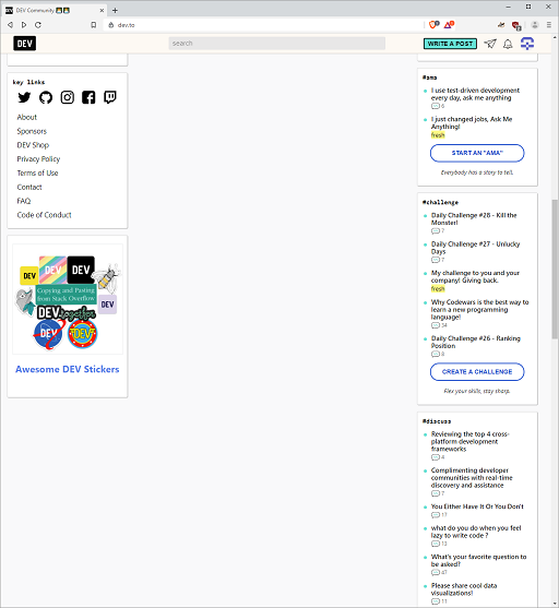 Posts on front page do not load until scrolled down · Issue #1805 · forem/forem · GitHub