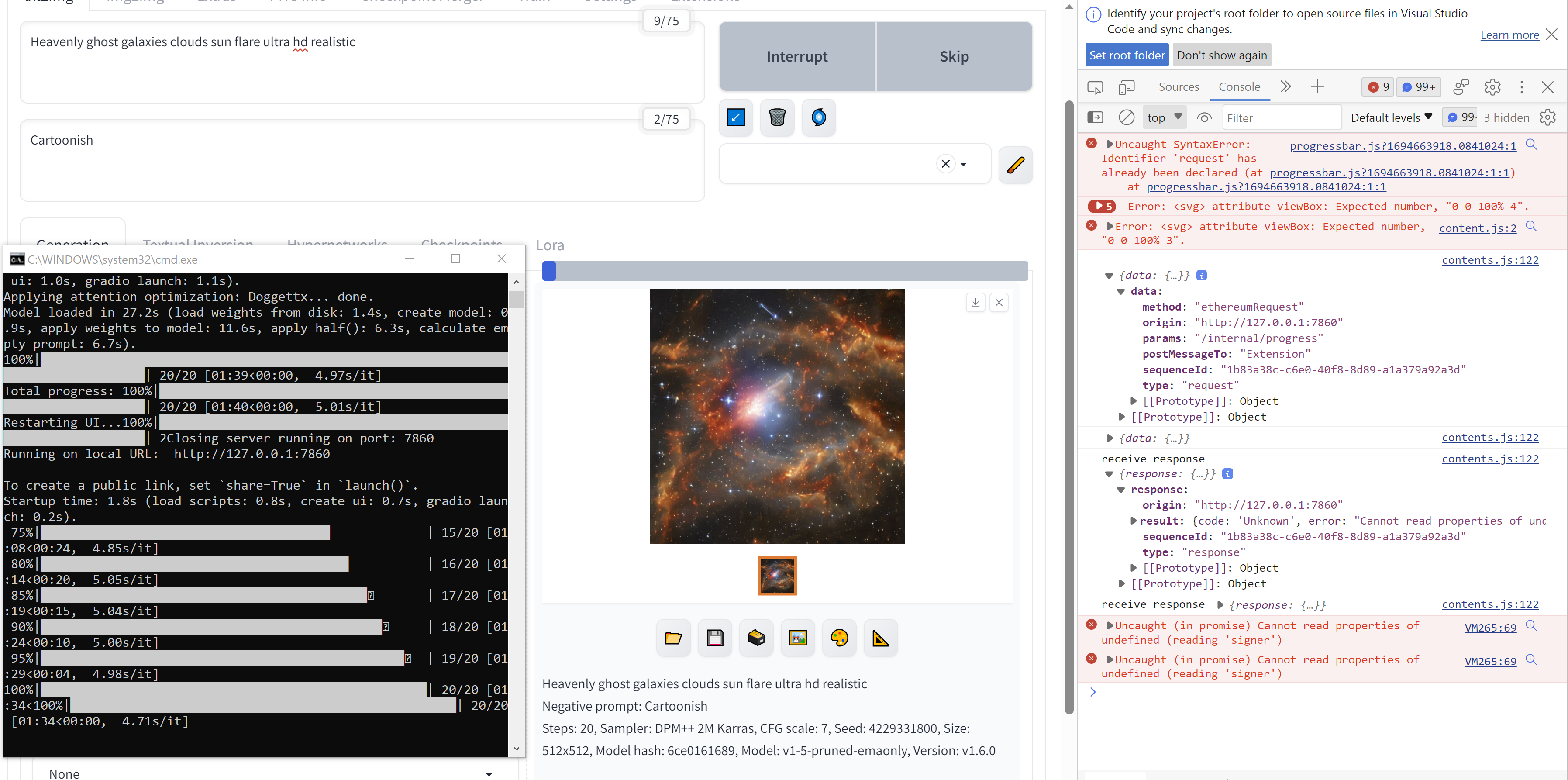 EthereumRequest sent.....when running local instance of Automatic1111????? · AUTOMATIC1111 ...