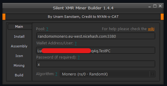 How to setup for Nicehash? · Issue #446 · UnamSanctam/SilentXMRMiner · GitHub