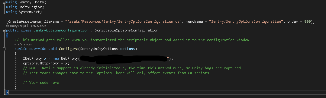 Can not configure for using PROXY · Issue #1134 · getsentry/sentry-unity · GitHub