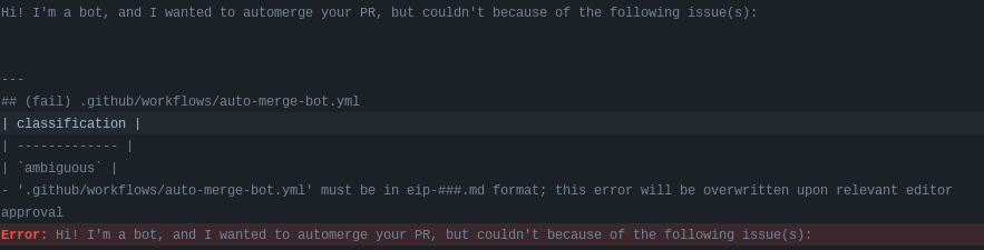 Updating workflow files should use stricter rules · Issue #79 · ethereum/EIP-Bot · GitHub