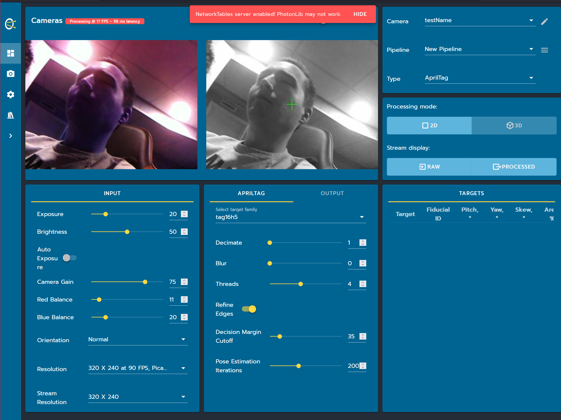 Apriltag Raw Stream has Smurf Colors · Issue #672 · PhotonVision/photonvision · GitHub