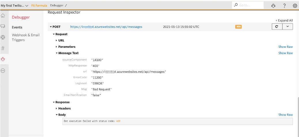 Unable to link bot built using bot framework composer with Twilio · Issue #5094 · microsoft ...