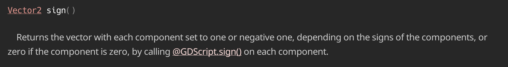 Vector2 and Vector3 .sign() method does not output zero for components equal to zero · Issue ...