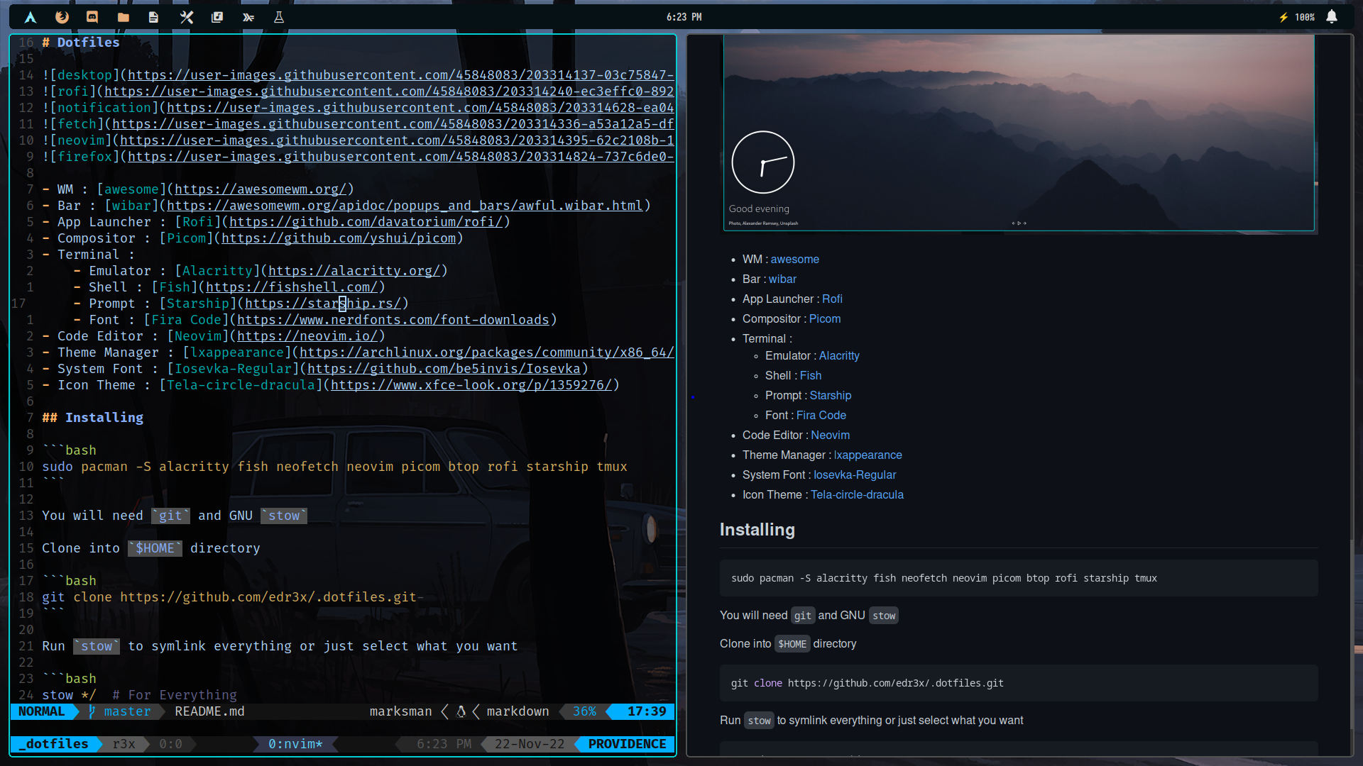 GitHub - edr3x/.dotfiles: dotfiles for AwesomeWM, Neovim, and many ...