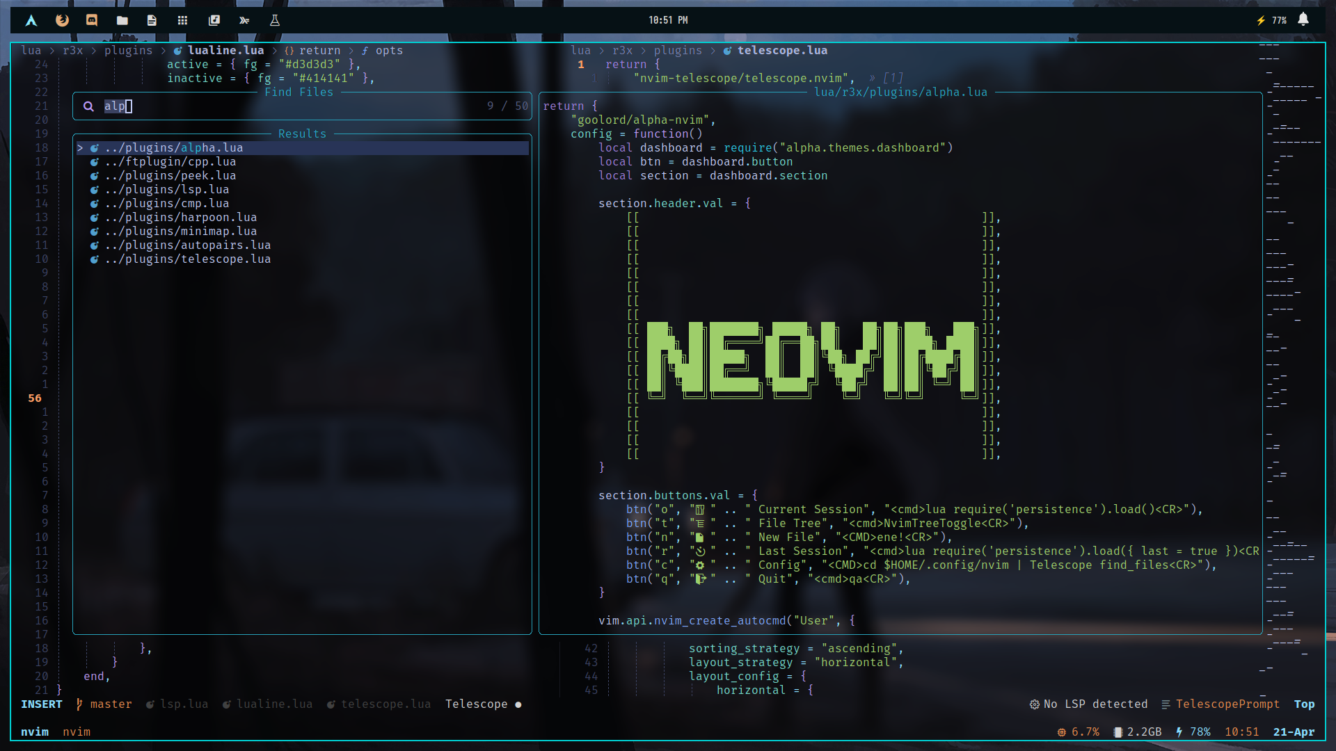 GitHub - razzkumar/nvim: my nvim