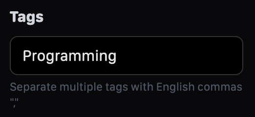 Feature Request Tag Selector In Editor · Issue 456 · Crossbell Boxxlog · Github