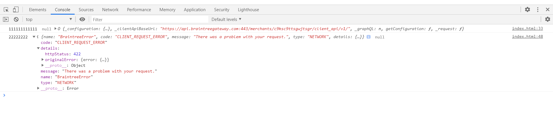 422 (Unprocessable Entity) · Issue #272 · braintree/braintree-web · GitHub