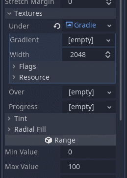 TextureProgress when added a gradient texture will break the layout in ...