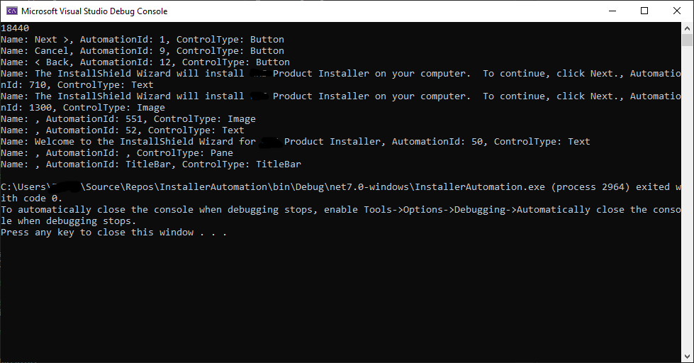 InstallShield - Unable To Find Children/Buttons · Issue #567 · FlaUI/FlaUI · GitHub