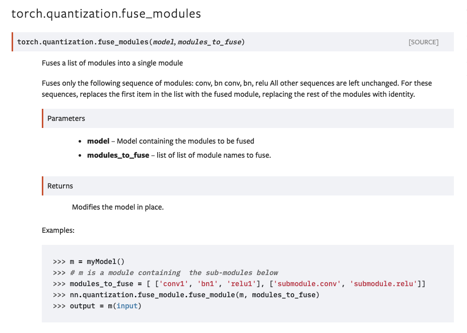 minor doc issue on fuse_modules · Issue #26305 · pytorch/pytorch · GitHub