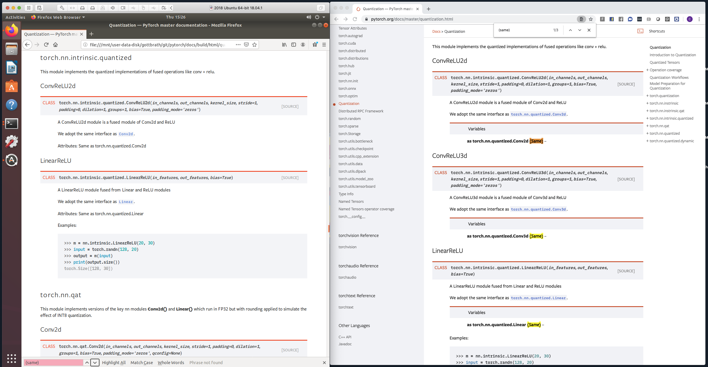 Issues with ConvReLU2d and LinearReLU doc issues · Issue #27451 · pytorch/pytorch · GitHub