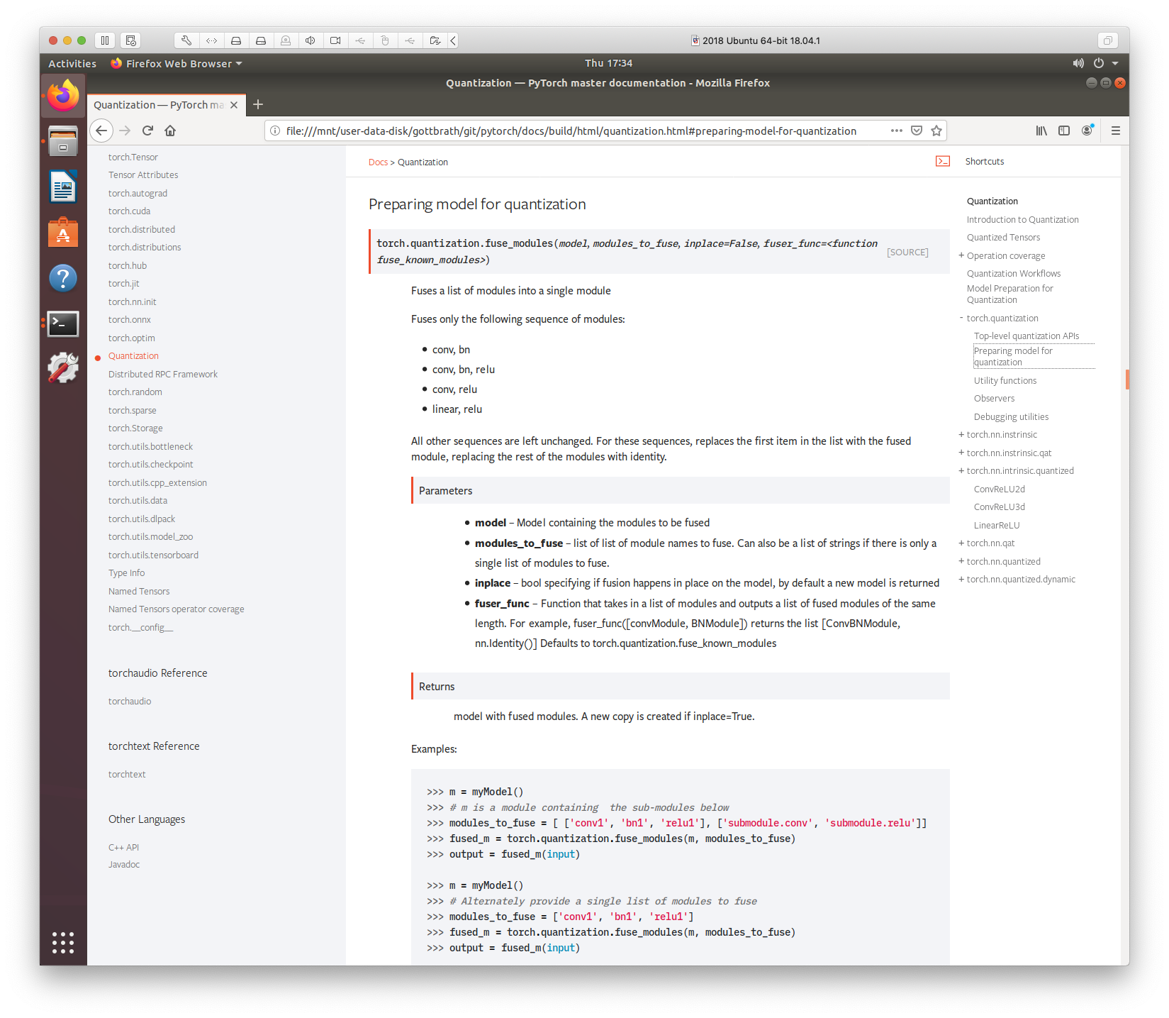 minor doc issue on fuse_modules · Issue #26305 · pytorch/pytorch · GitHub