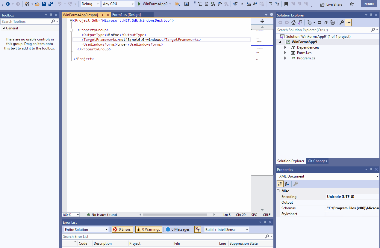 An Error Dialog Pops Up When Saving The Framework Project That Is Based On The New Sdk