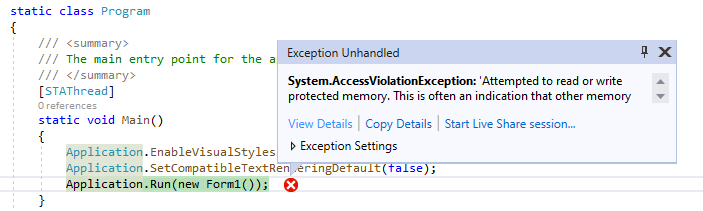 Windows forms ComboBox.DropDownStyle change causes System.AccessViolationException randomly ...