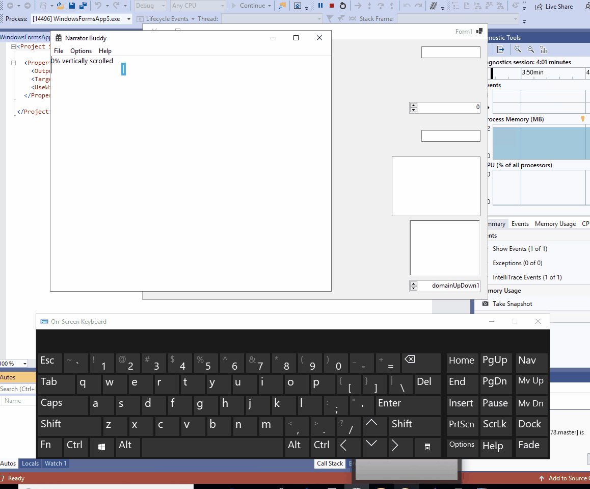 [Accessibility]Narrator's blue cursor cannot move when entering characters into the RichTextBox ...