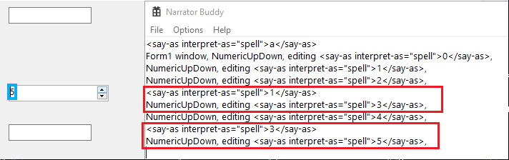 [Accessibility] The narrator announcement of content is confusing when using a mouse to increase ...