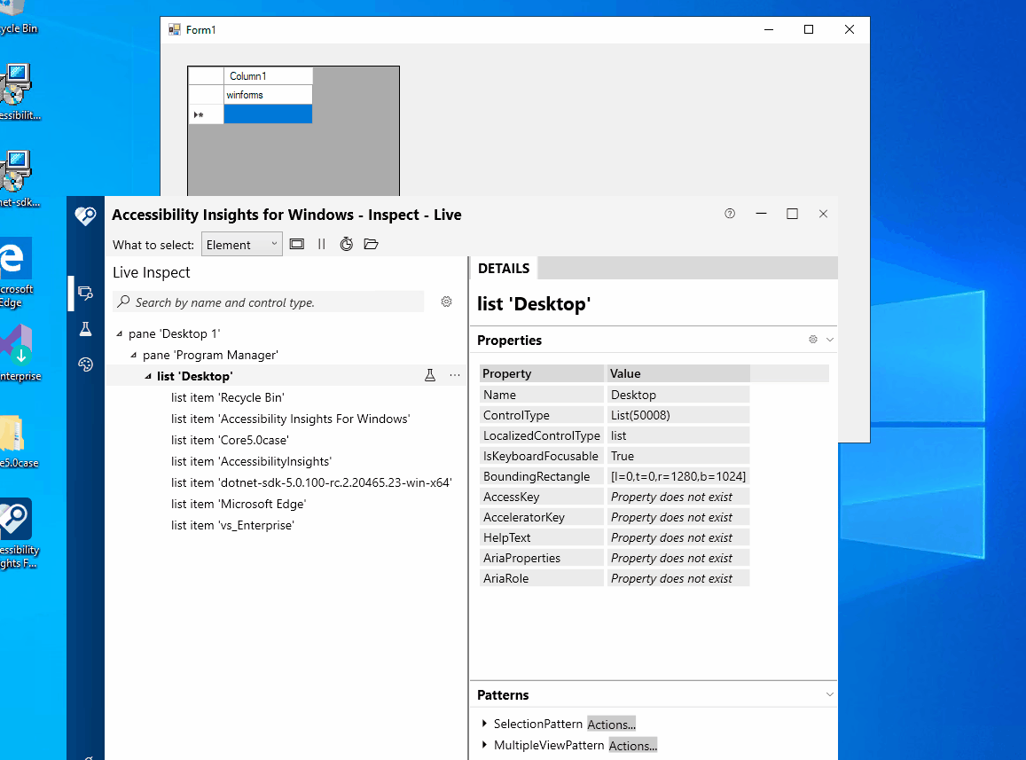[Accessibility] In the editing state, Accessibility Insights is not ...
