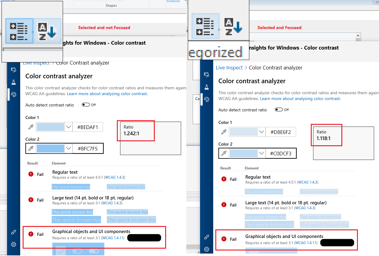 [Accessibility] Keyboard focus is not clearly visible on "Categorized ...