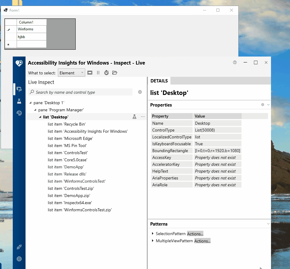 [Accessibility] In the editing state, Accessibility Insights is not ...