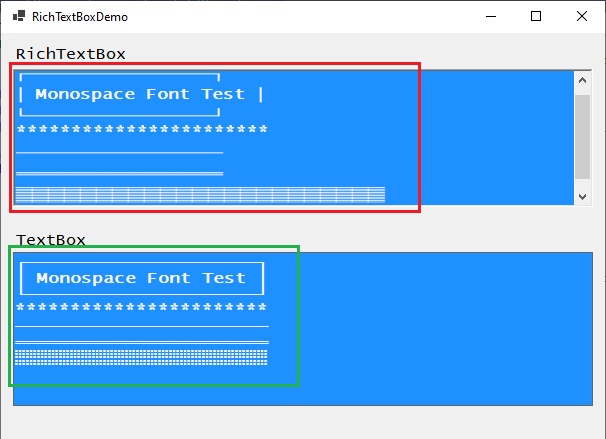 RichTextBox Monospace Font Rendering is Broken · Issue #4260 · dotnet/winforms · GitHub