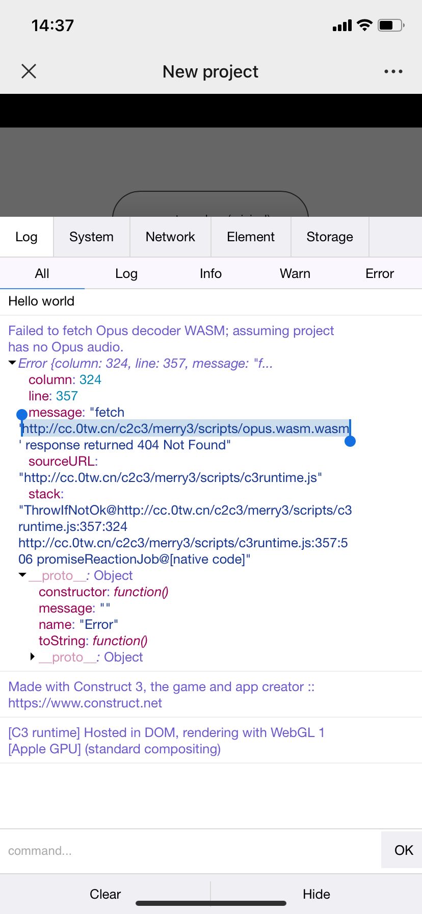 Audio remote url doesn't work in iOS · Issue #4721 · Scirra/Construct-bugs · GitHub