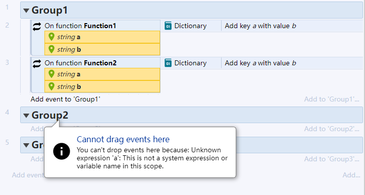 If functions with the same parameter name are placed in a group they cannot drag · Issue #5803 ...