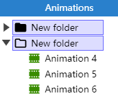 Animation editor: When selected folders, the animations contained in it will not be selected ...