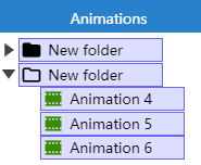 Animation editor: When selected folders, the animations contained in it will not be selected ...